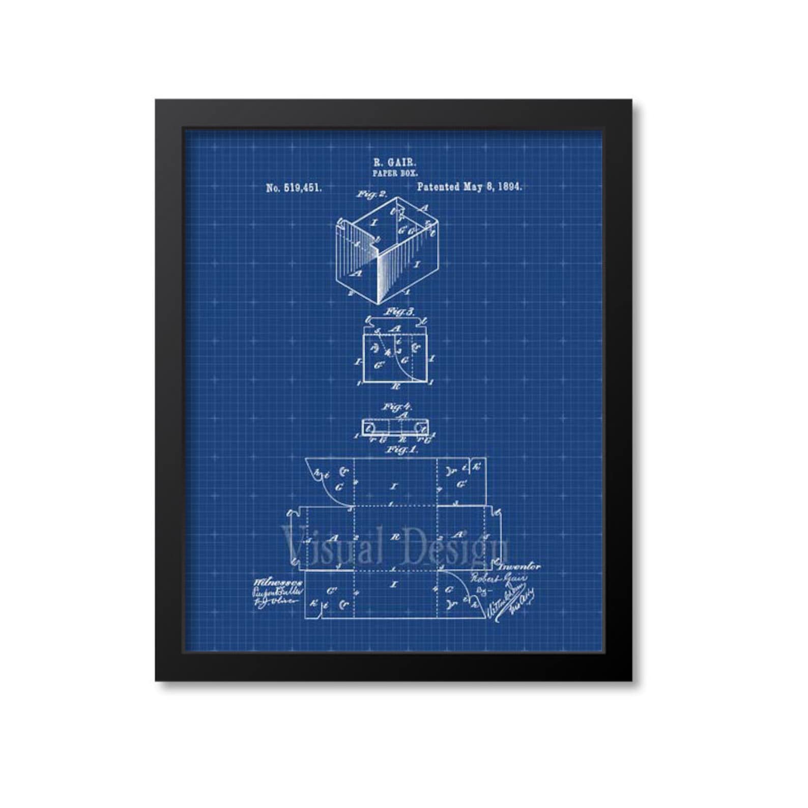 Cardboard Box Patent Print Wall Art - Etsy