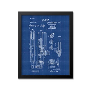 Machine Gun Patent Print Art 1885 - Etsy