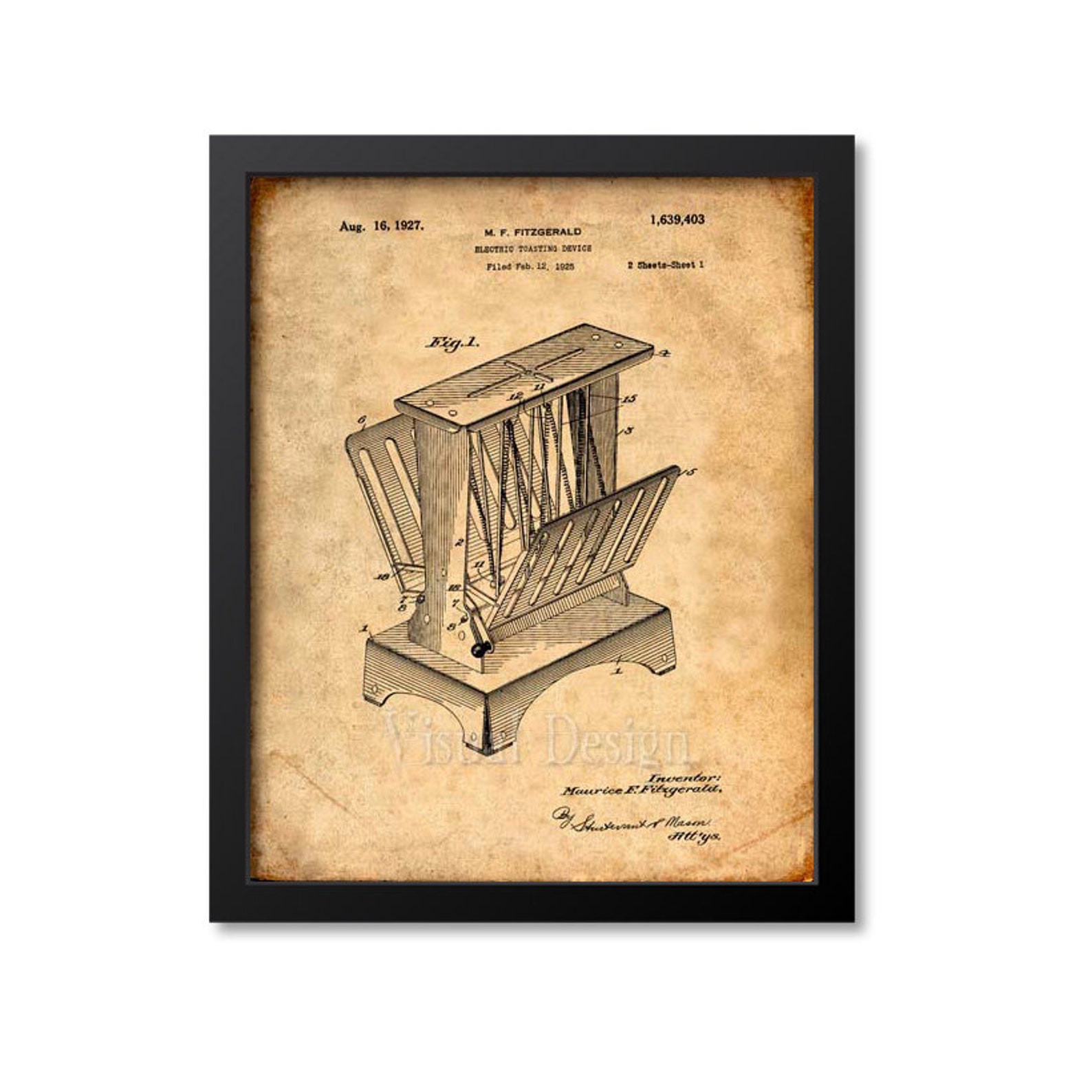 Toaster Patent Print Art Kitchen Wall Art - Etsy