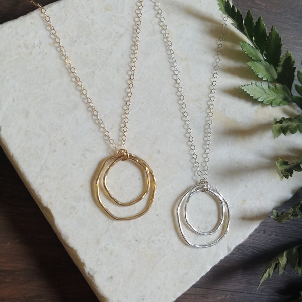 Gold Circle Pendant - Etsy
