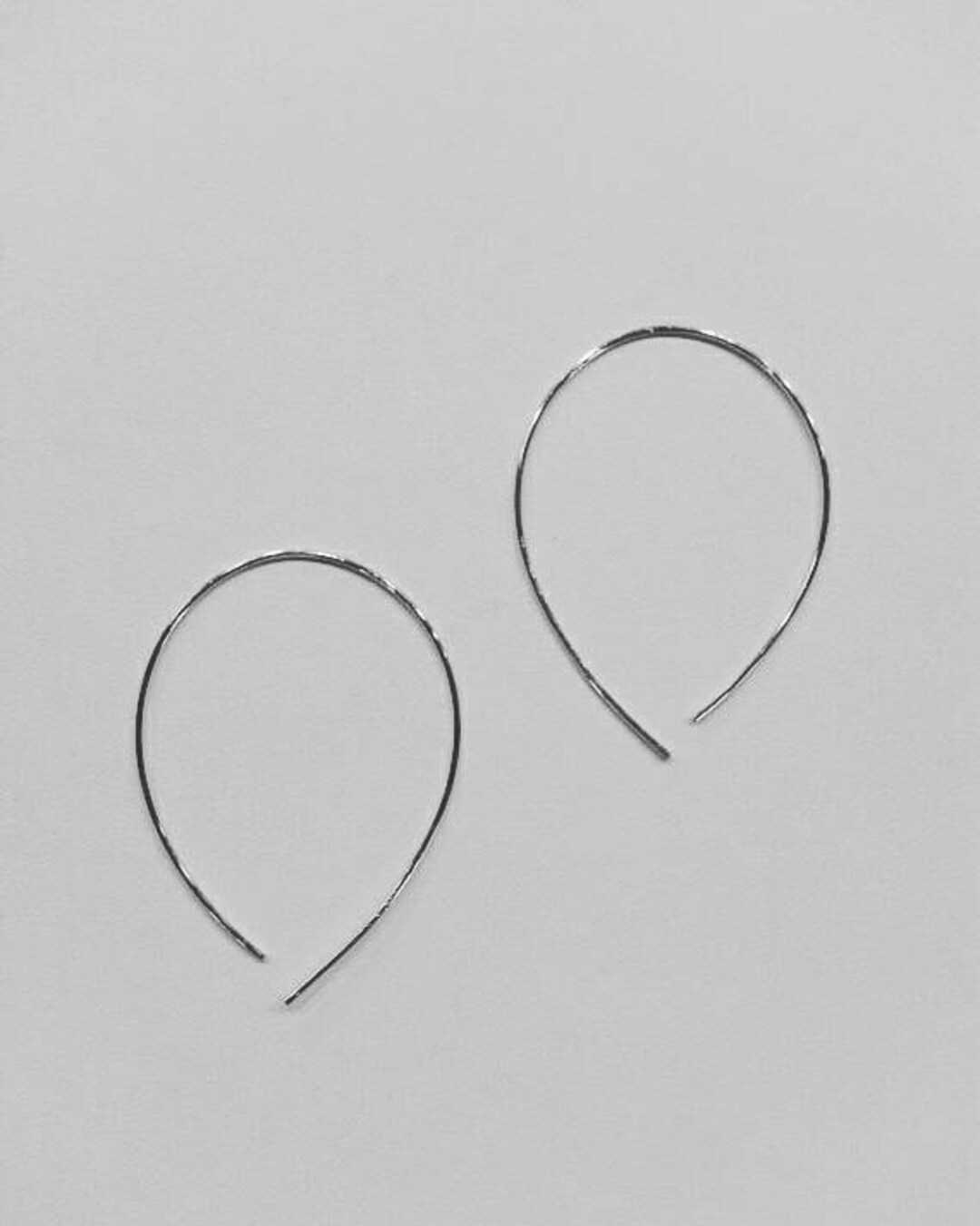 Pull Through Earrings, Hoop Earrings, Sterling Silver, Threader ...