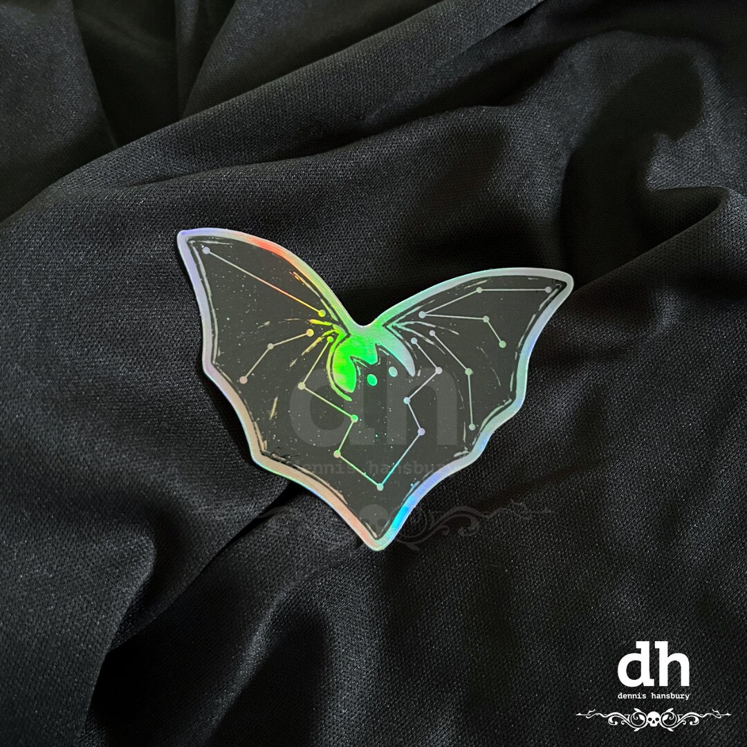 Holographic Bat Sticker Constellation Bat Laptop Sticker - Etsy