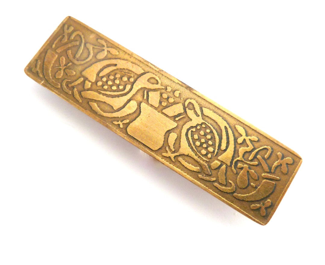 Vintage Brooch Celtic Knot Work and Zoomorphic Bird Style Bar - Etsy