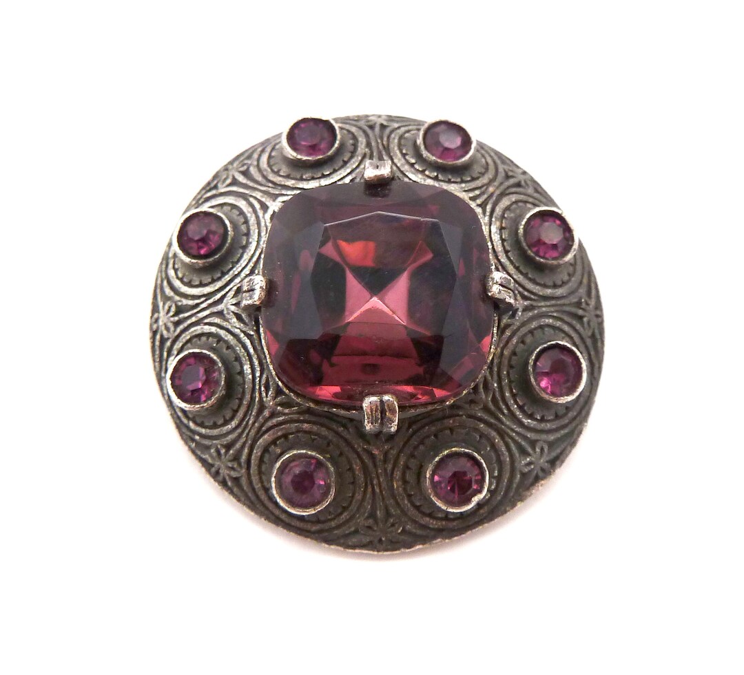 Vintage Miracle Celtic Scottish Style Faux Amethyst Gemstone - Etsy
