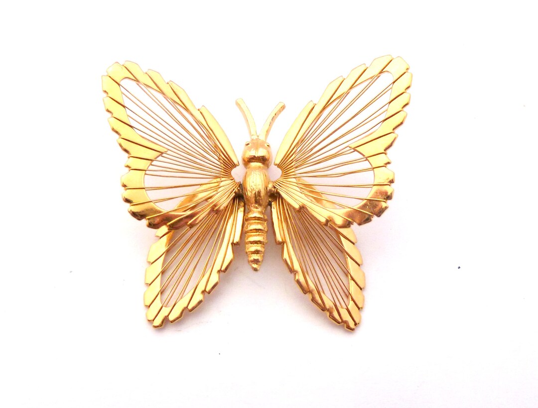 Vintage Monet Butterfly Design Brooch, 60s 70s Jewellery - Etsy