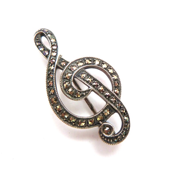 Treble Clef Brooch - Etsy UK