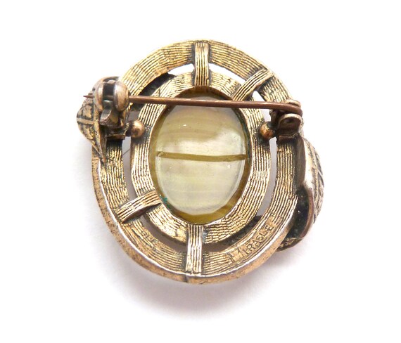 Vintage Scottish Sash Style Brooch With Marbled Porph… - Gem