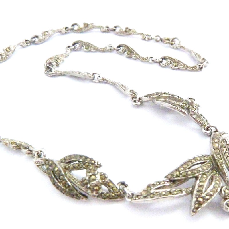 Marcasite Necklace - Etsy