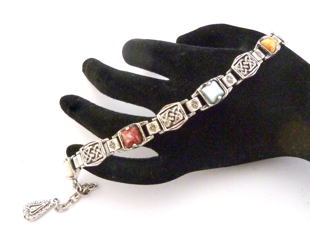 Vintage Faux Gem and Knot Work Detailed Celtic Scottish Style ...