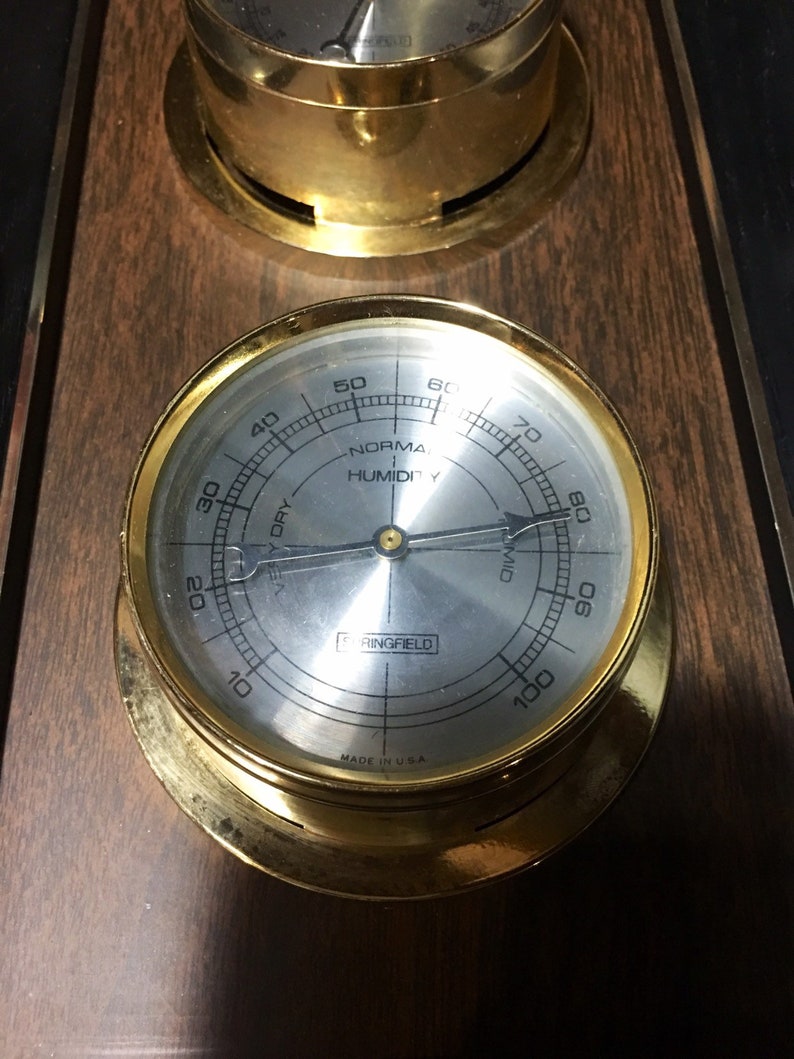 Vintage Springfield Weather Station home thermometer | Etsy