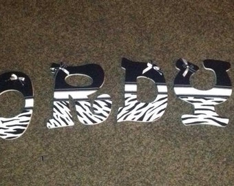 Zebra print letters | Etsy