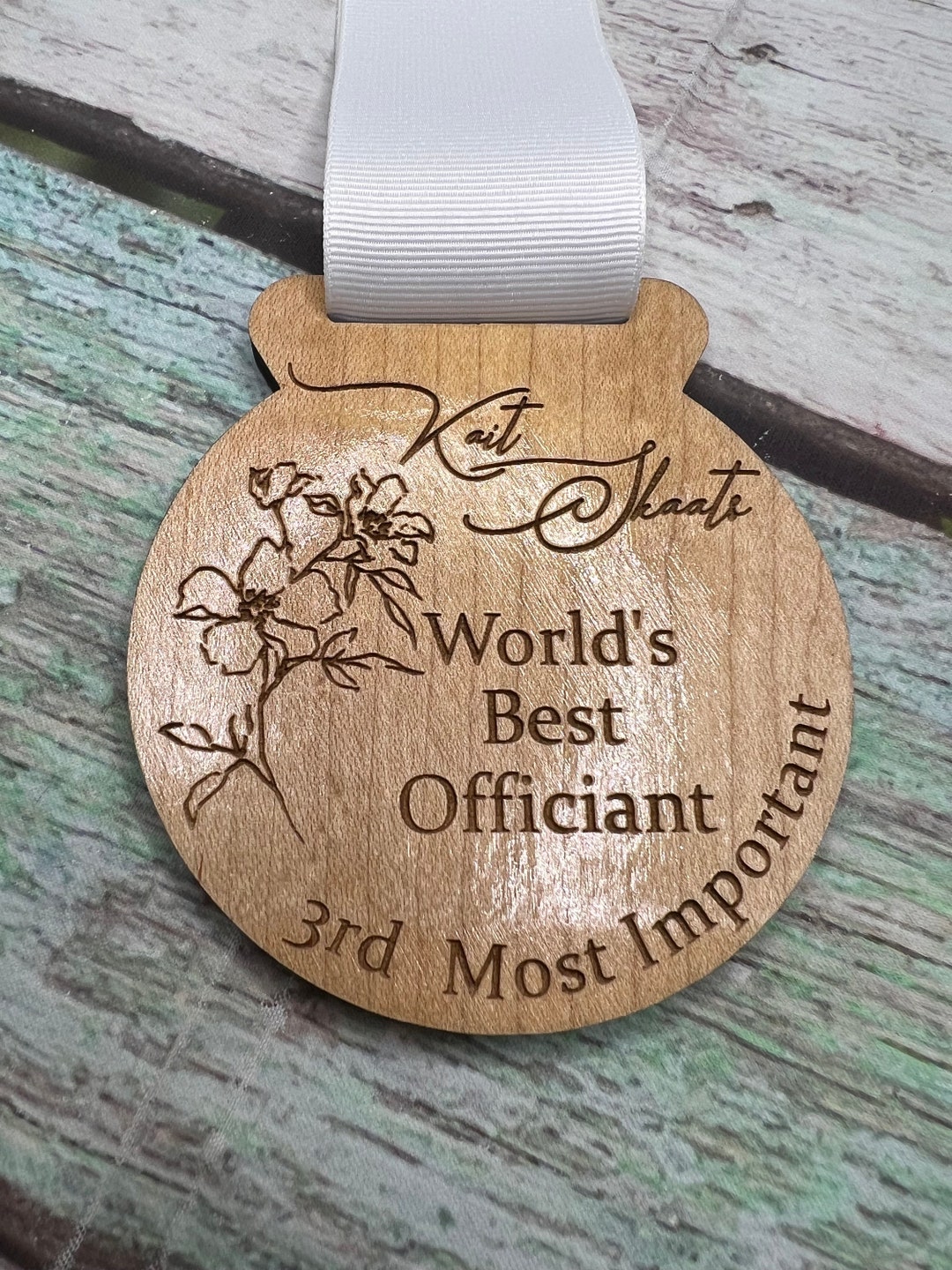 Custom Designed . Personalized . Wood Medal . Hand Finished . - Etsy