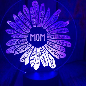 Mom Flower LED Light - Etsy