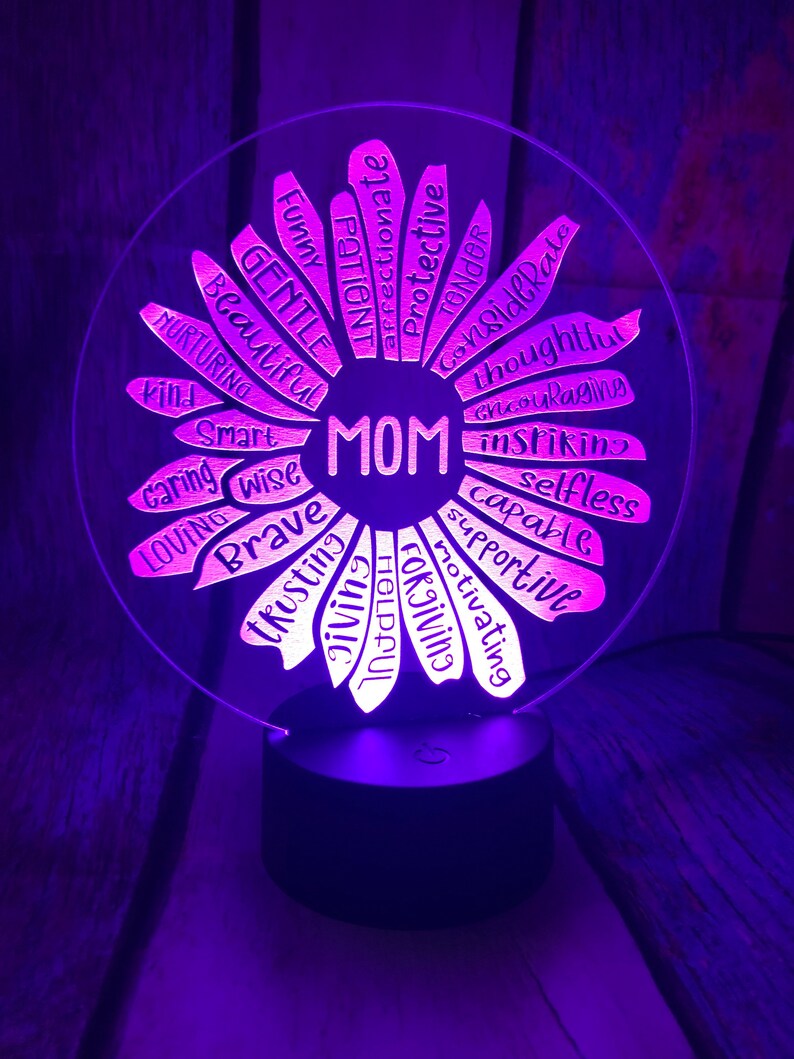 Mom Flower LED Light - Etsy