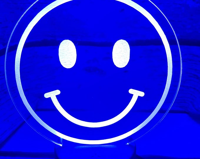 Smiley Face LED Desktop Light - Etsy
