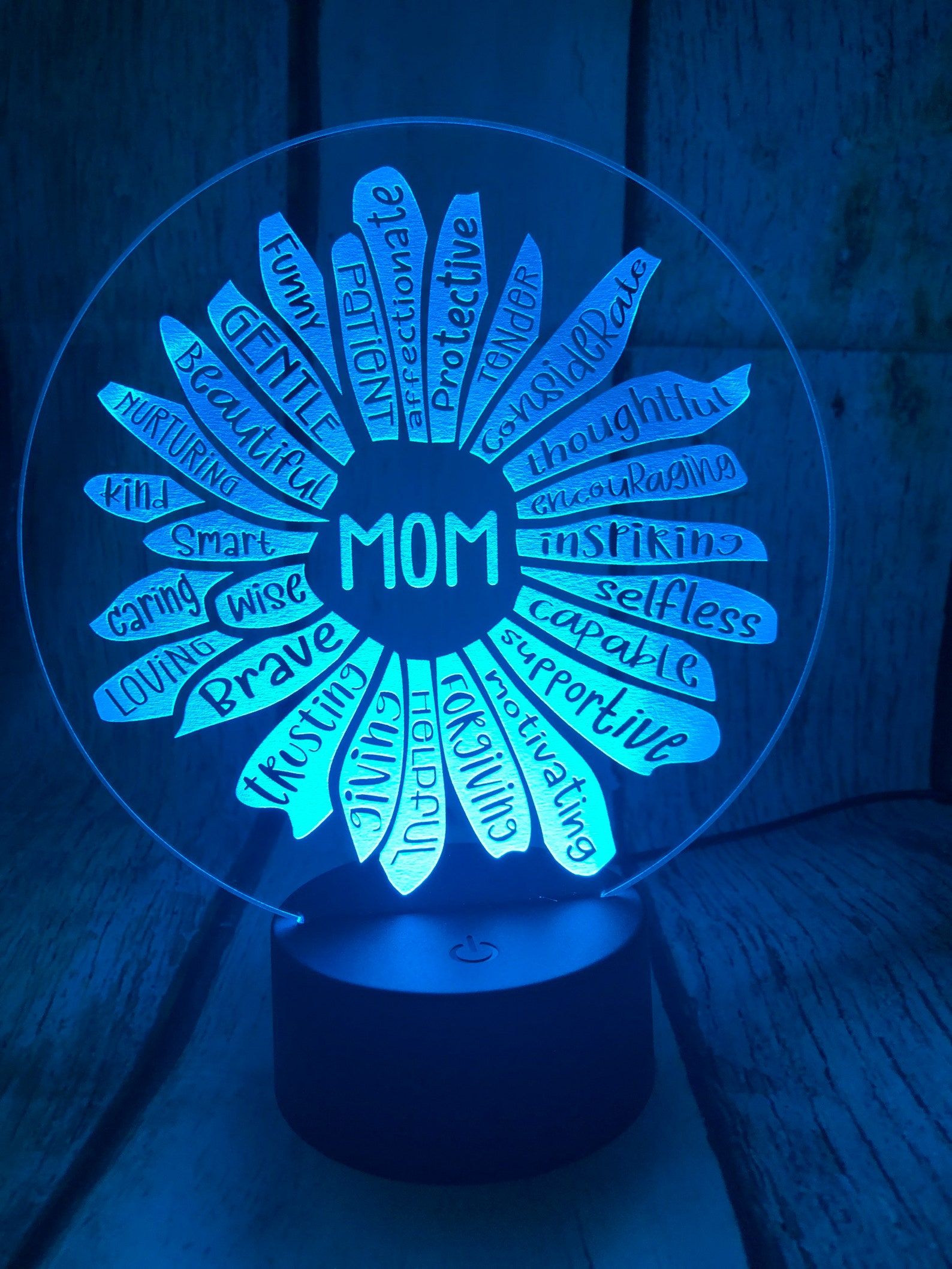 Mom Flower LED Light | Etsy