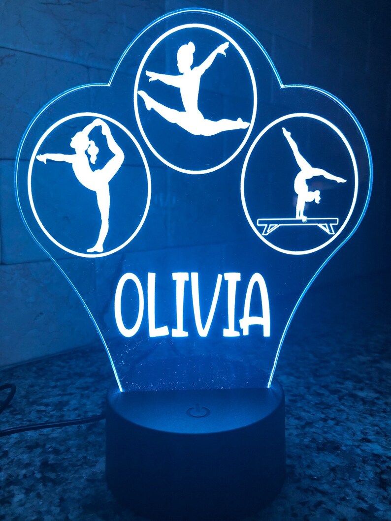 Personalized Gymnastics LED Desktop Light - Etsy