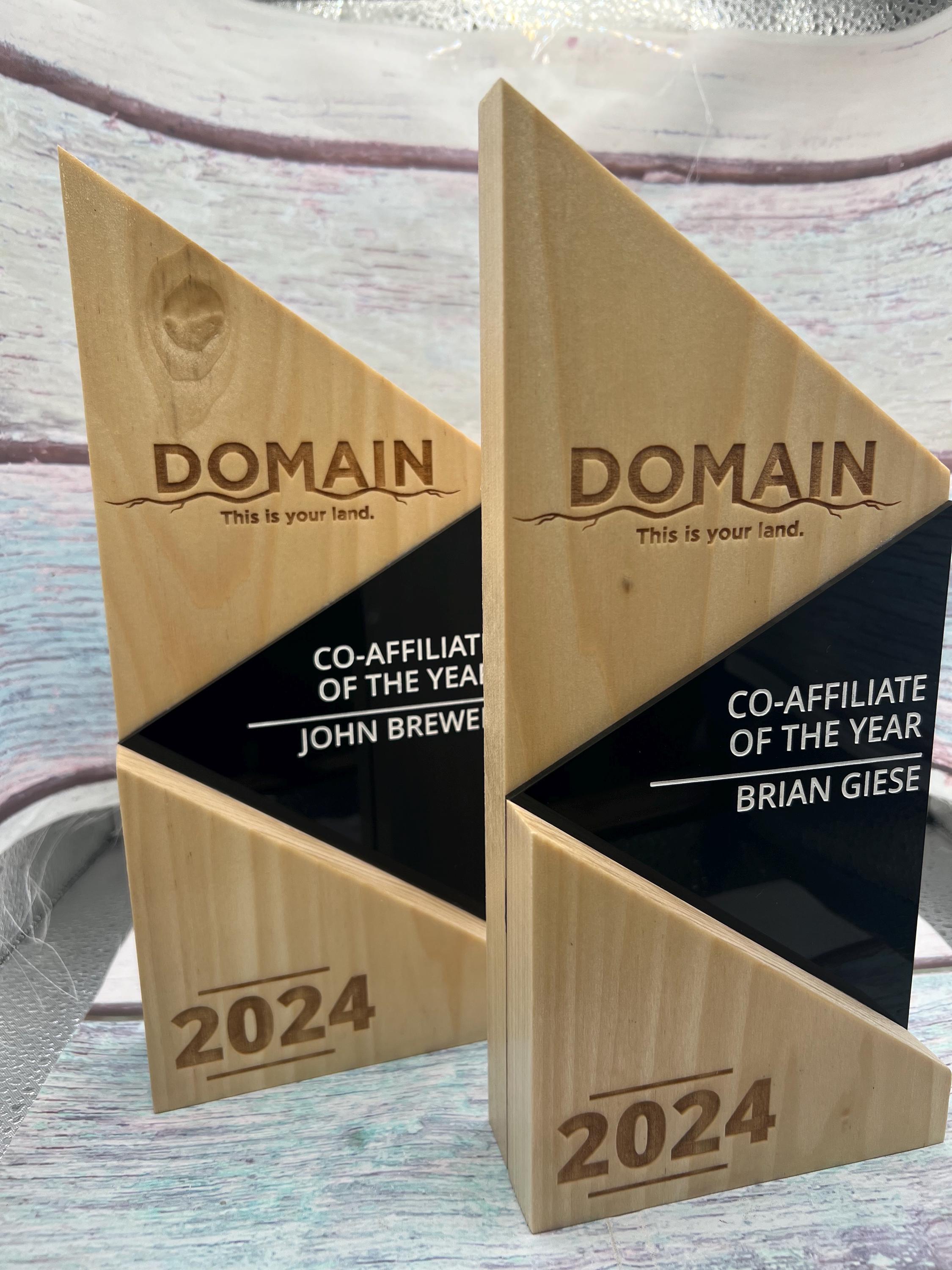 Acrylic and Wood Trophy . Laser Engraved . Hand Finished . Awards . - Etsy