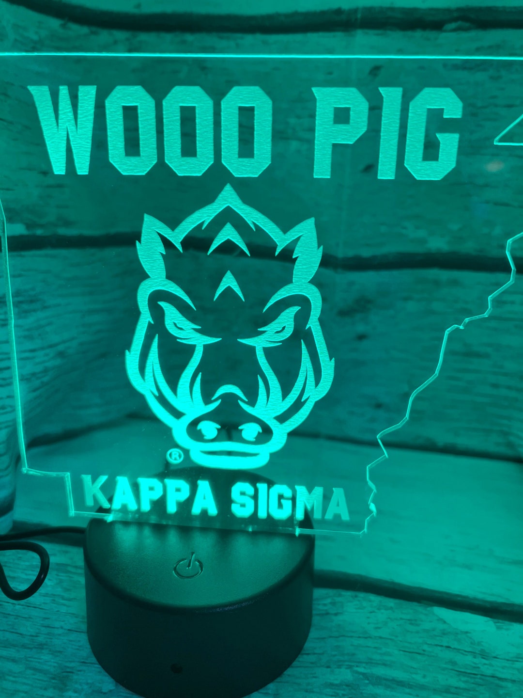 Arkansas . Wooo Pig Sooie . Razorbacks . LED Desk Light . Personalized ...