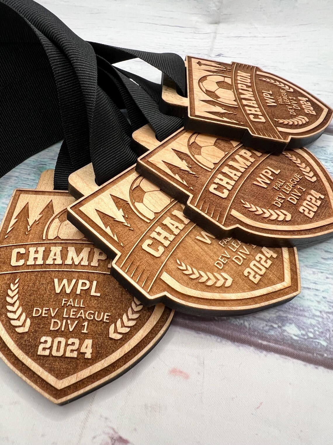 Custom Design . Wood Medal . Personalized . Laser Engraved . Hand ...