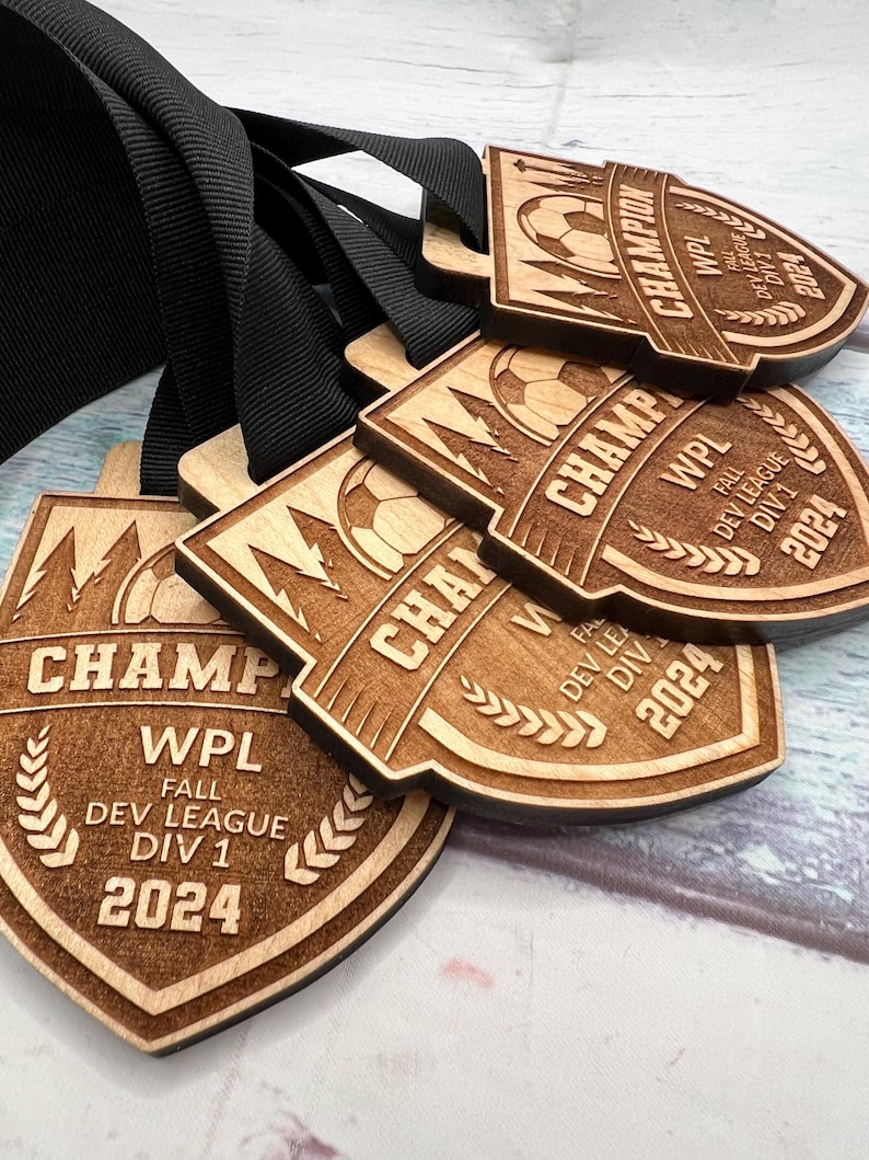 Custom Design . Wood Medal . Personalized . Laser Engraved . Hand ...