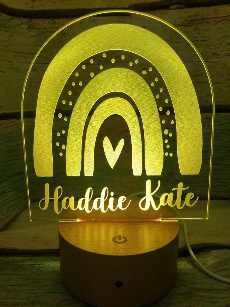 Boho Design Rainbow Personalized LED Light - Etsy