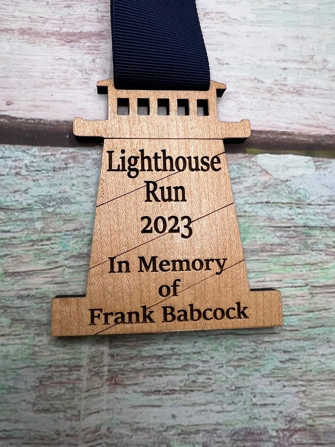 Custom Designed Laser Engraved Lighthouse Wood Medal - Etsy