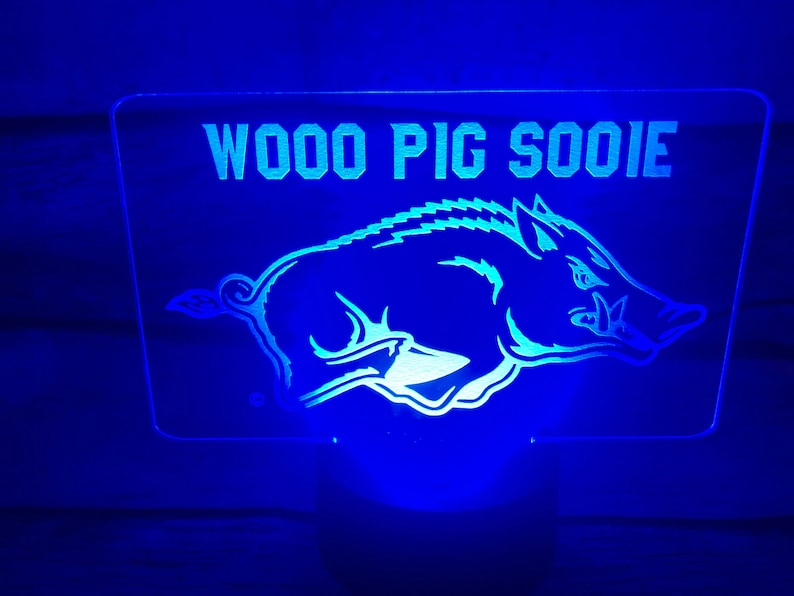 Wooo Pig Sooie Arkansas Razorbacks LED Light - Etsy