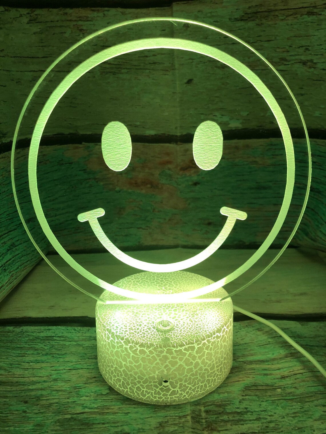 Smiley Face LED Desktop Light - Etsy