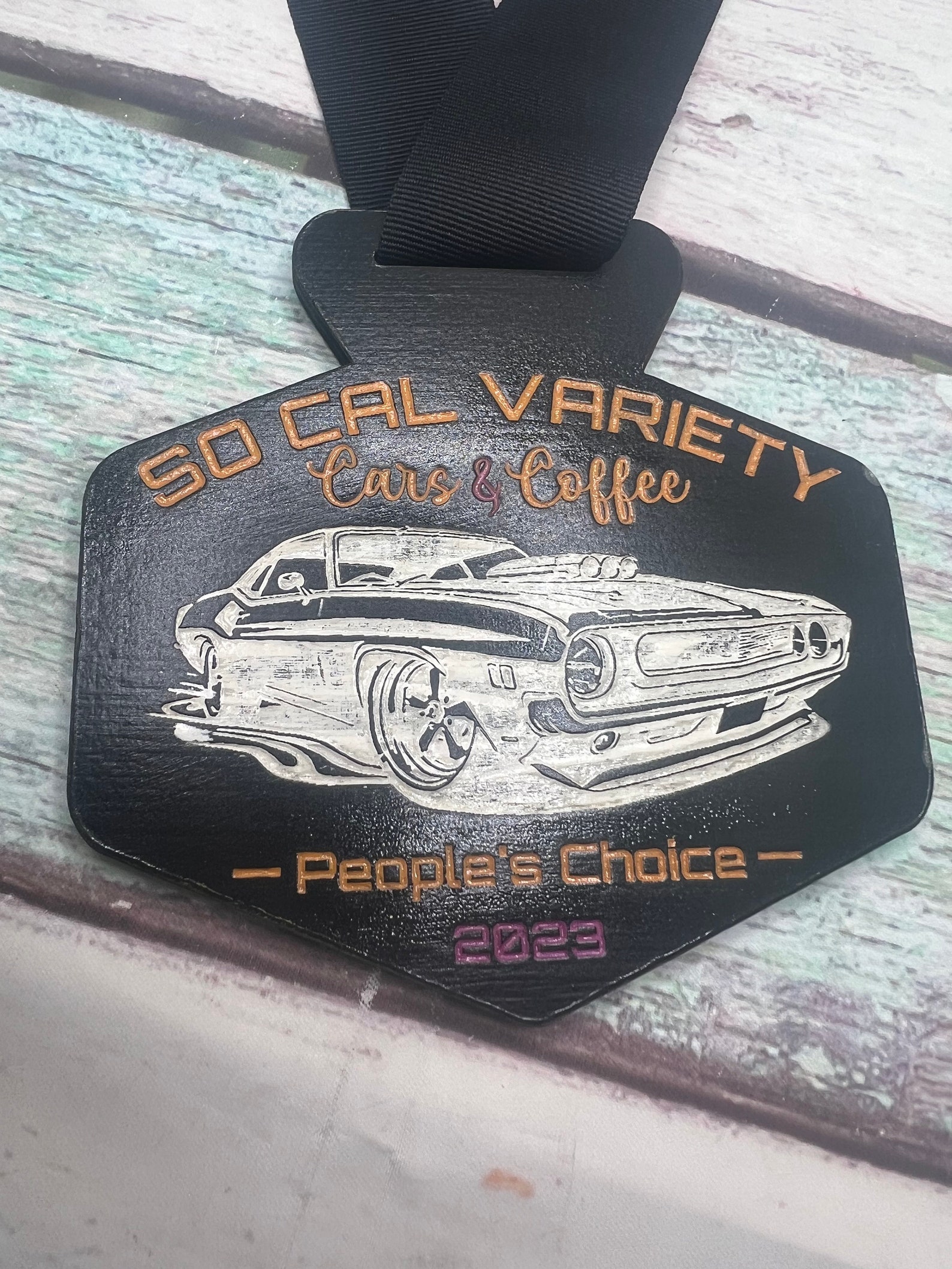 Custom Design . Car Show . Hand Painted . Wood Medals . - Etsy