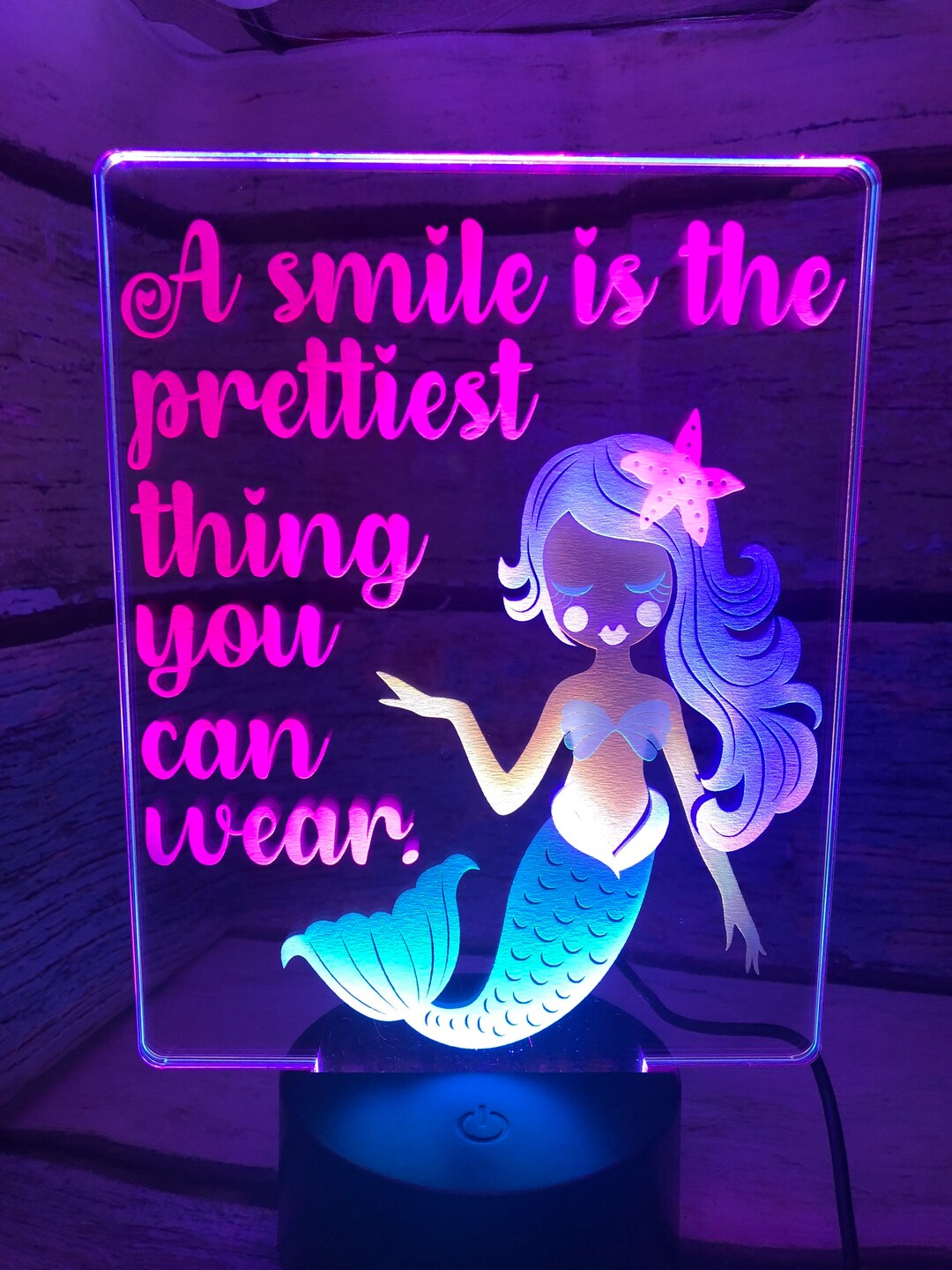 4 LED Mermaid Desktop Light - Etsy