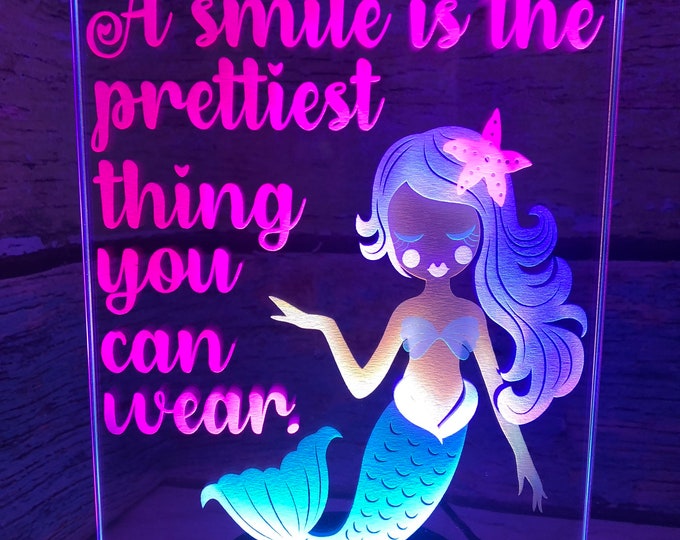 4 LED Mermaid Desktop Light - Etsy