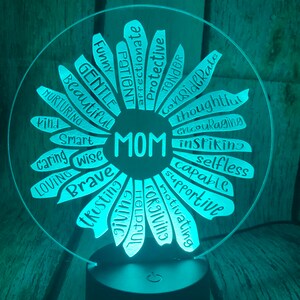 Mom Flower LED Light - Etsy