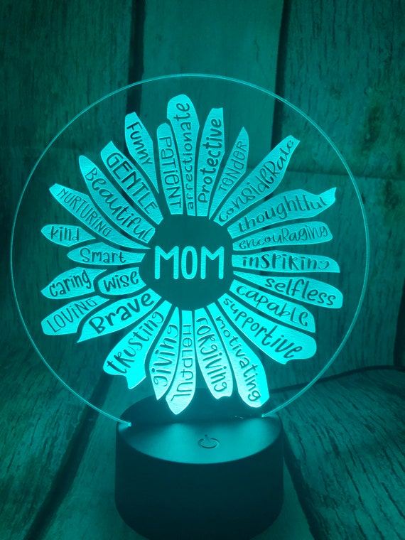 Mom Flower LED Light | Etsy
