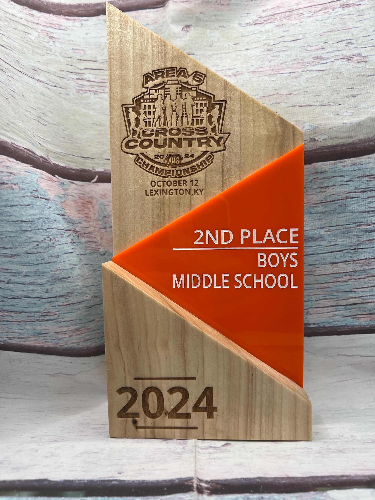 Acrylic and Wood Trophy . Laser Engraved . Hand Finished . Awards . - Etsy