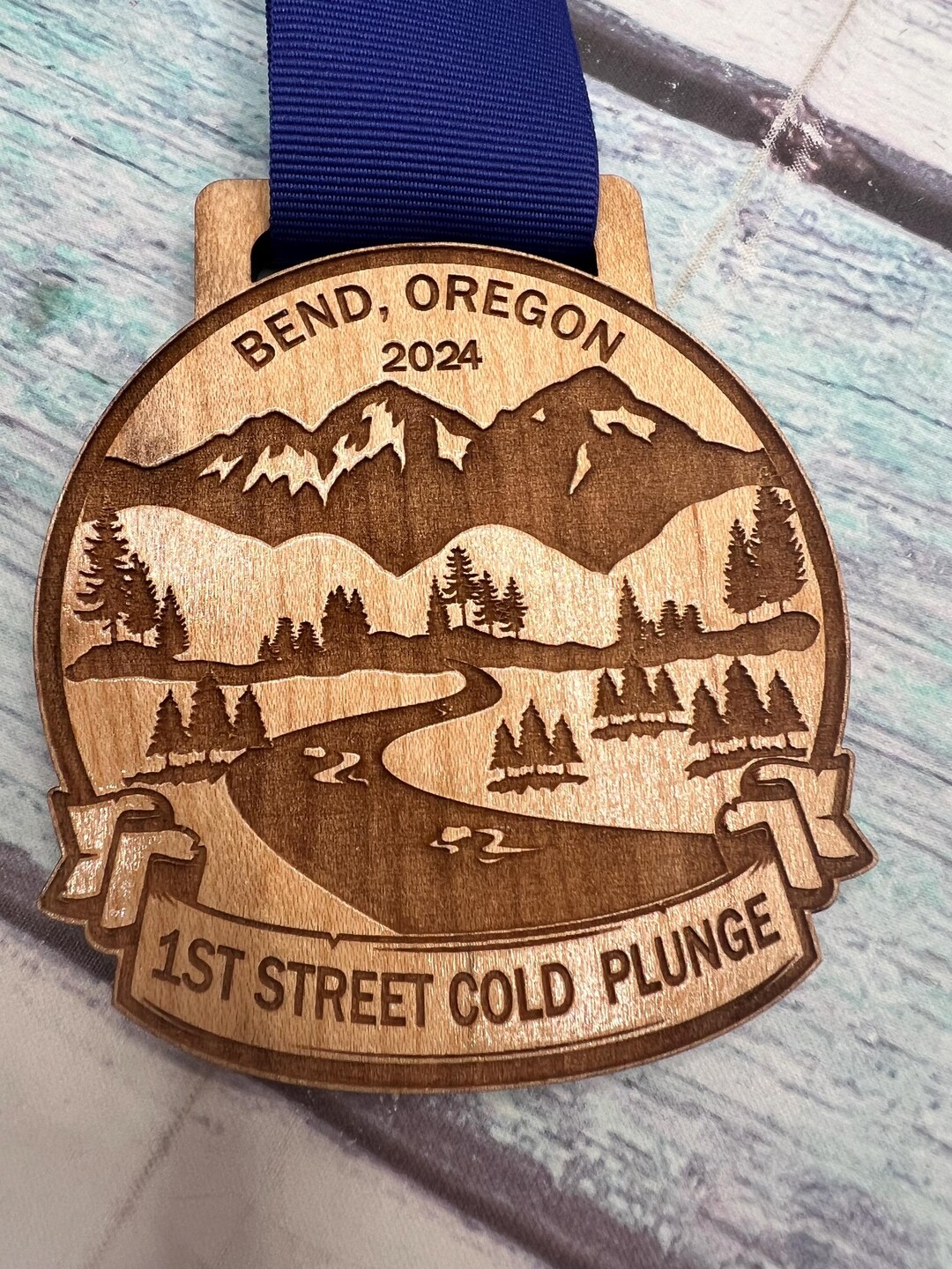 Custom Design . Wood Medal . Personalized . Laser Engraved . Hand ...