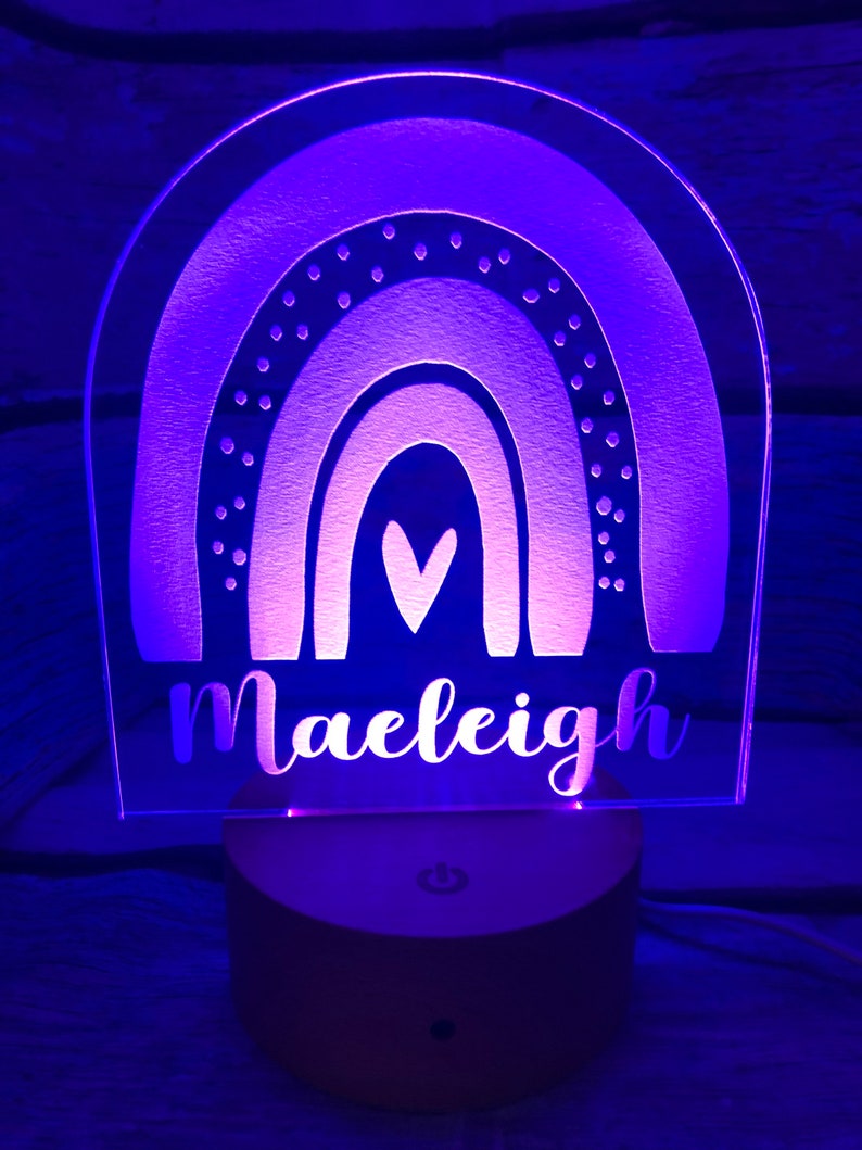 Boho Design Rainbow Personalized LED Light - Etsy