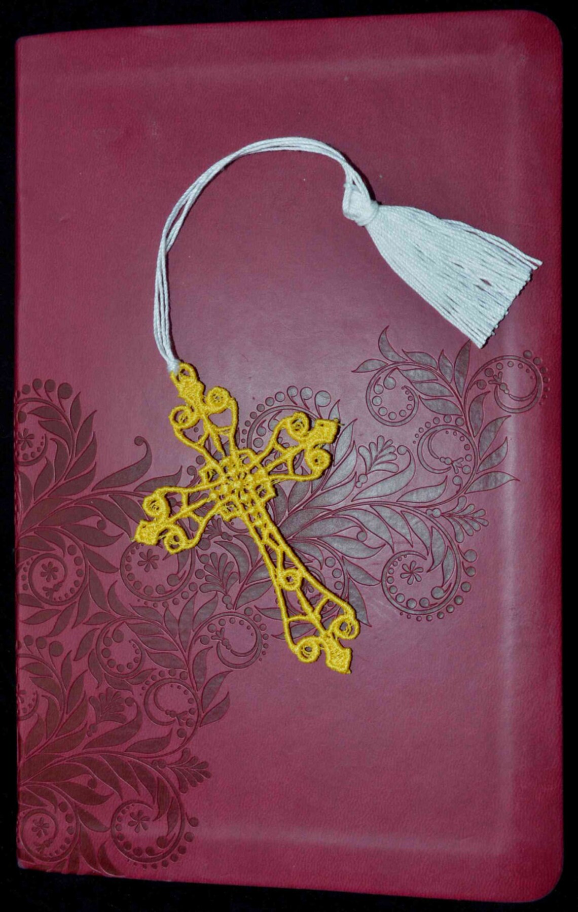Yellow Crown Cross FSL Bookmark With Tassel. Gift for Pastor, Minister ...
