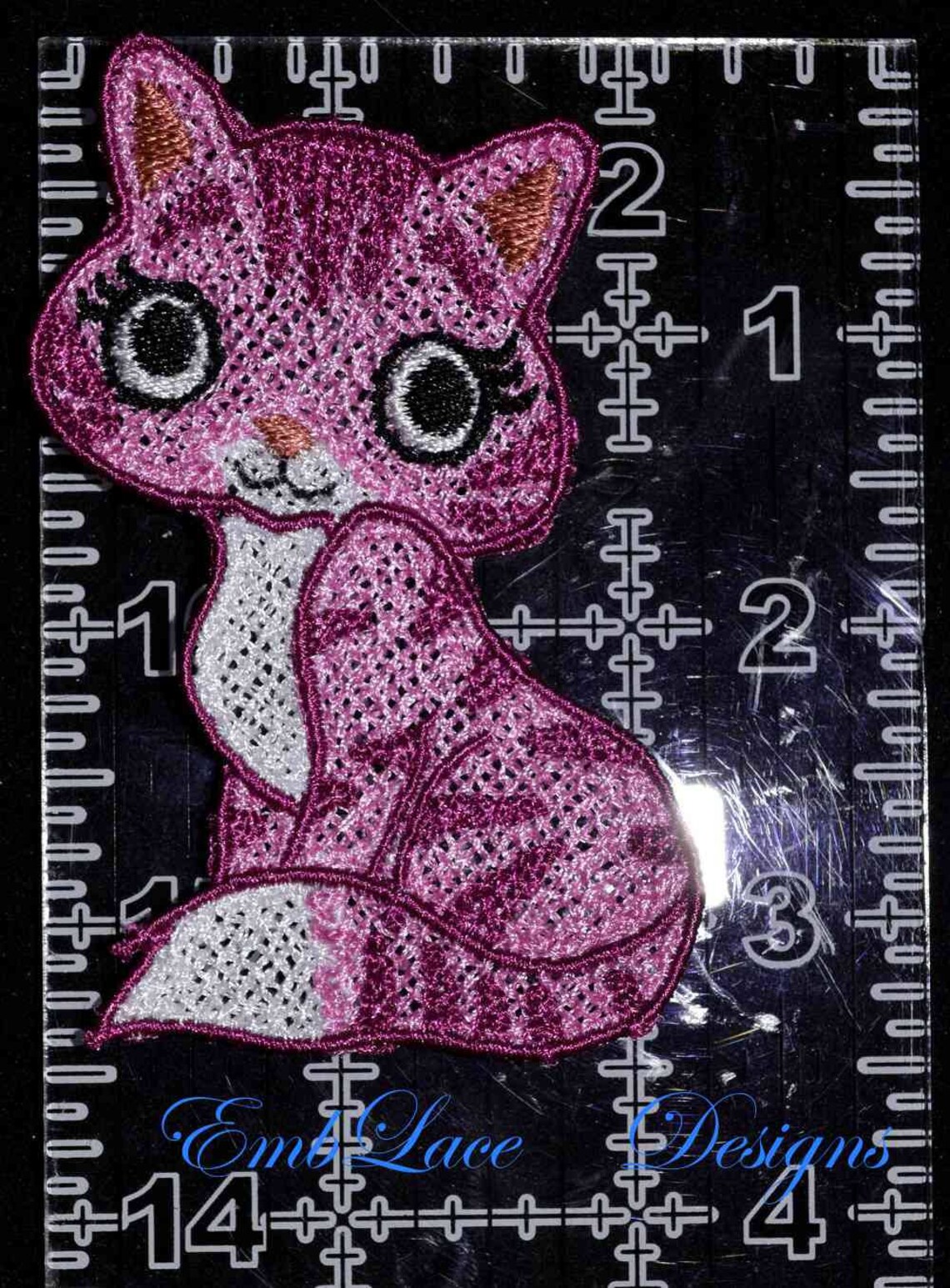 FSL Purple Tabby Cat Embroidery Design, 4x4 Hoop (digital Download) - Etsy