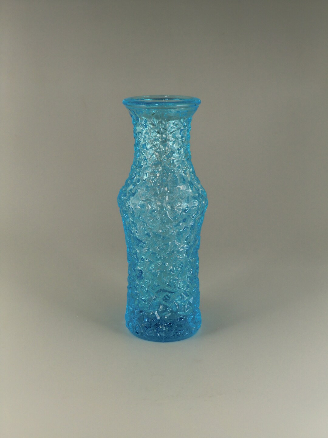 Bohemian Czech Art Glass Blue Vase by Vaclav Hanus Hand Pressed Glass ...