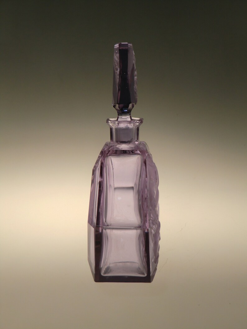 Bohemian Czech Art Deco Alexandrite Glass Perfume Bottle | Etsy