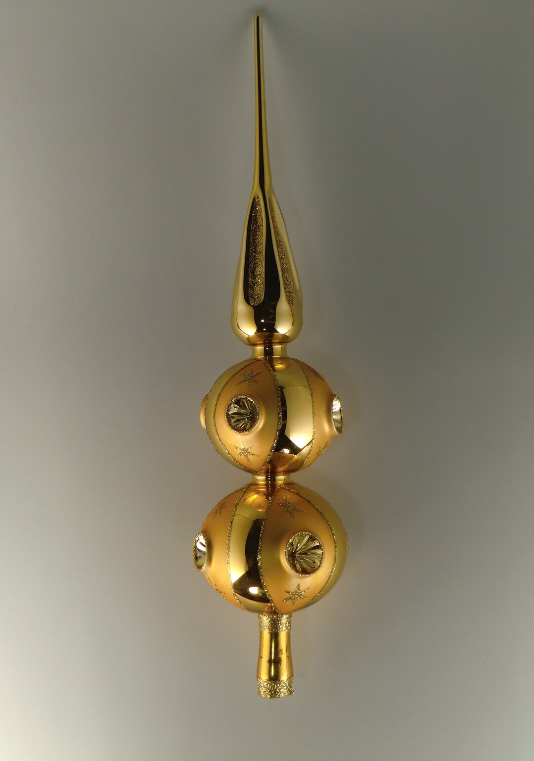 Bohemian Czech Vintage Very High Glass Christmas Ornament Tree Top ...