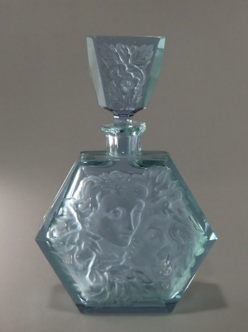 Bohemian Czech Art Deco Alexandrite Glass Perfume Bottle | Etsy