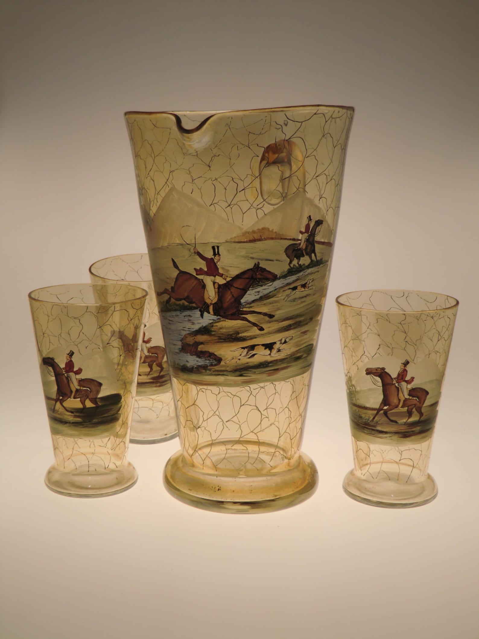 Czech Bohemian Haida Karel Palda Art Deco Glass Jug With 3 Glasses - Etsy