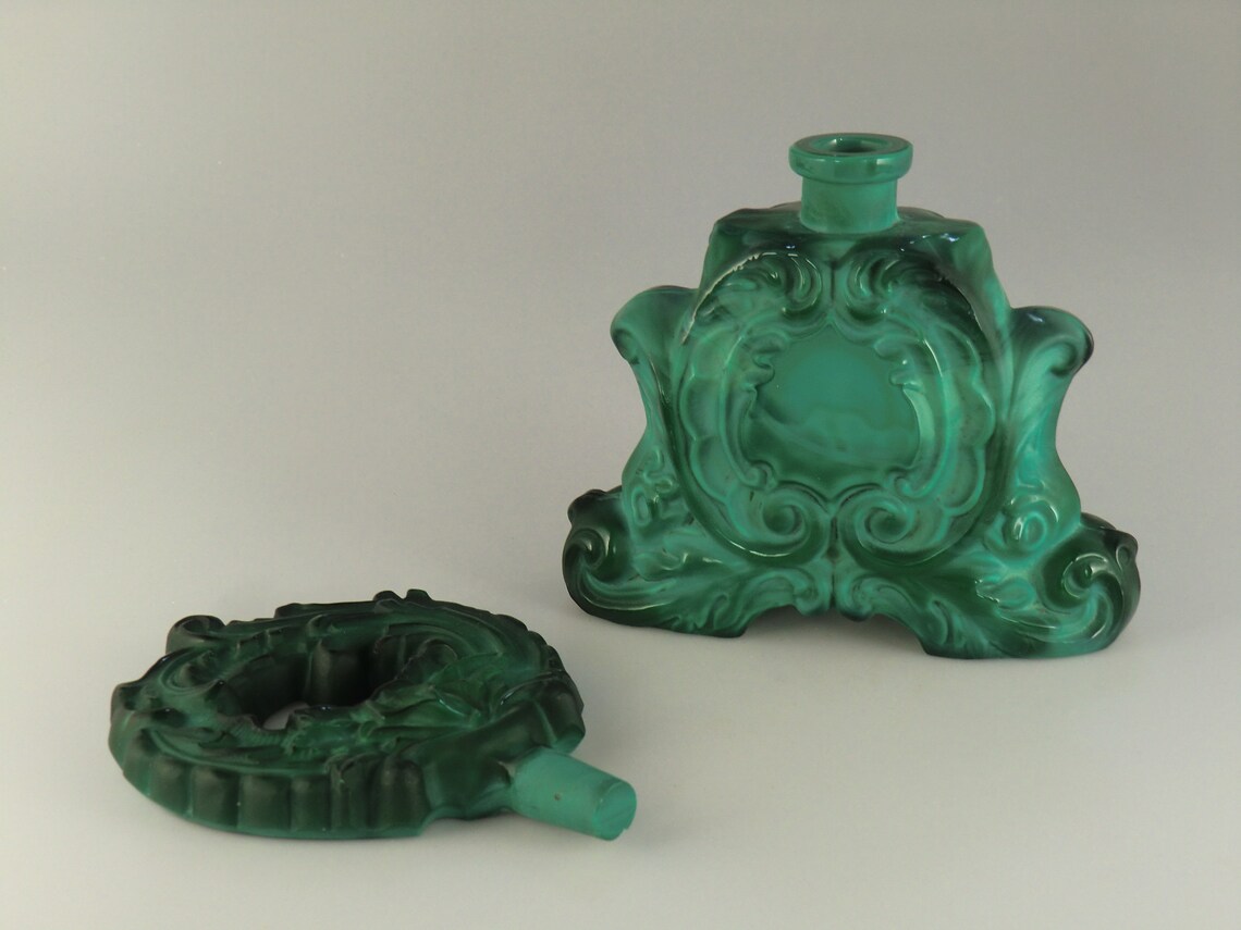 Bohemian Czech Frantisek Halama Art Deco Malachite Jade Glass - Etsy