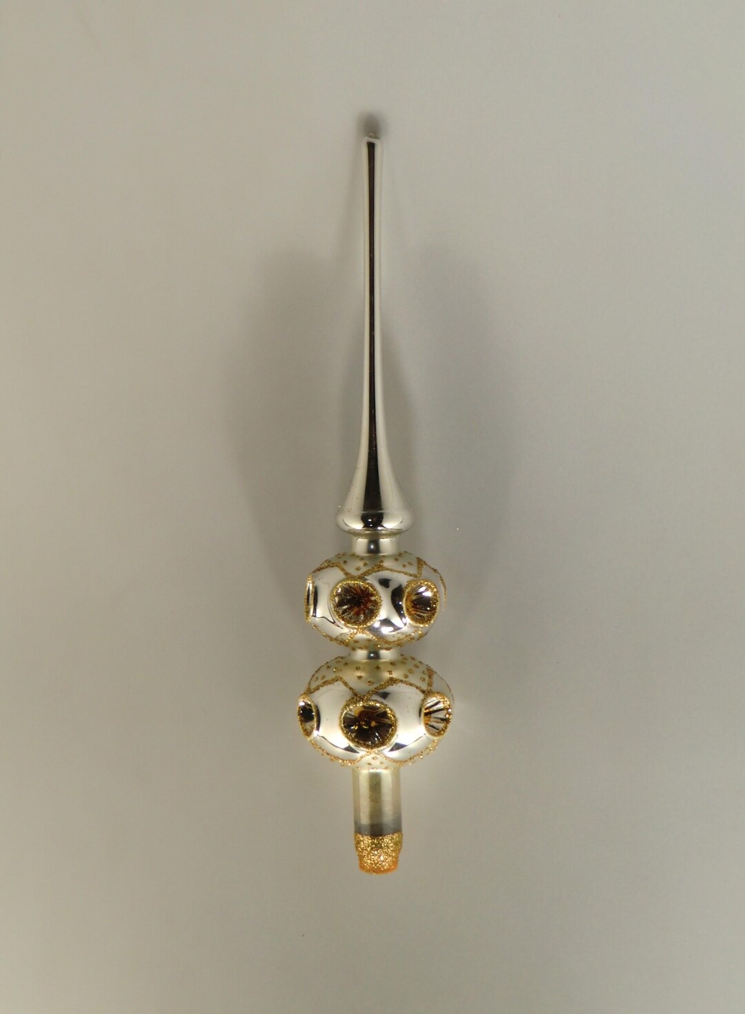 Vintage Bohemian Czech Glass Top Topper Christmas Tree With Reflectors ...