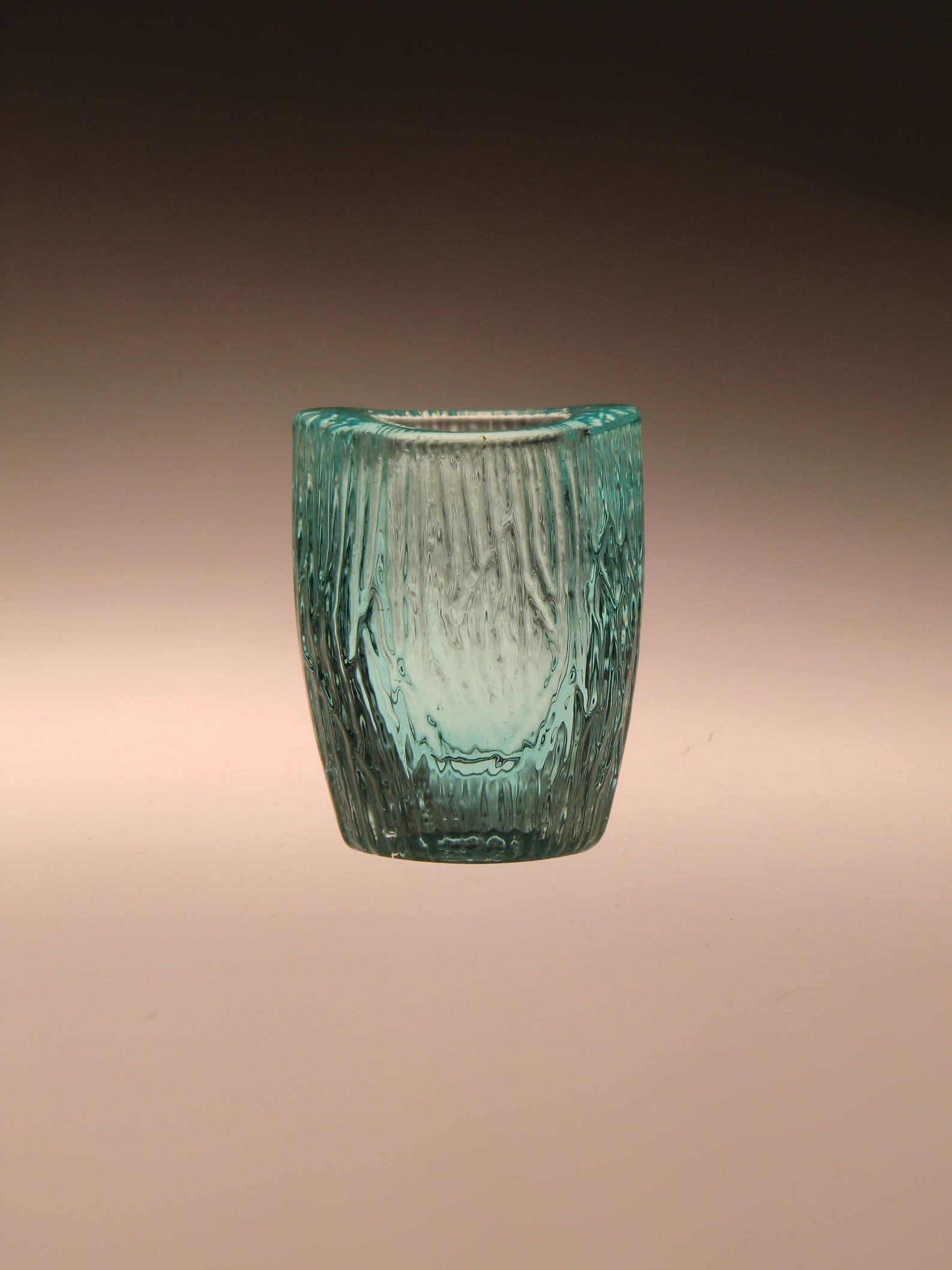 Bohemian Czech Art Glass Beryl Turquoise Pressed Vase by | Etsy