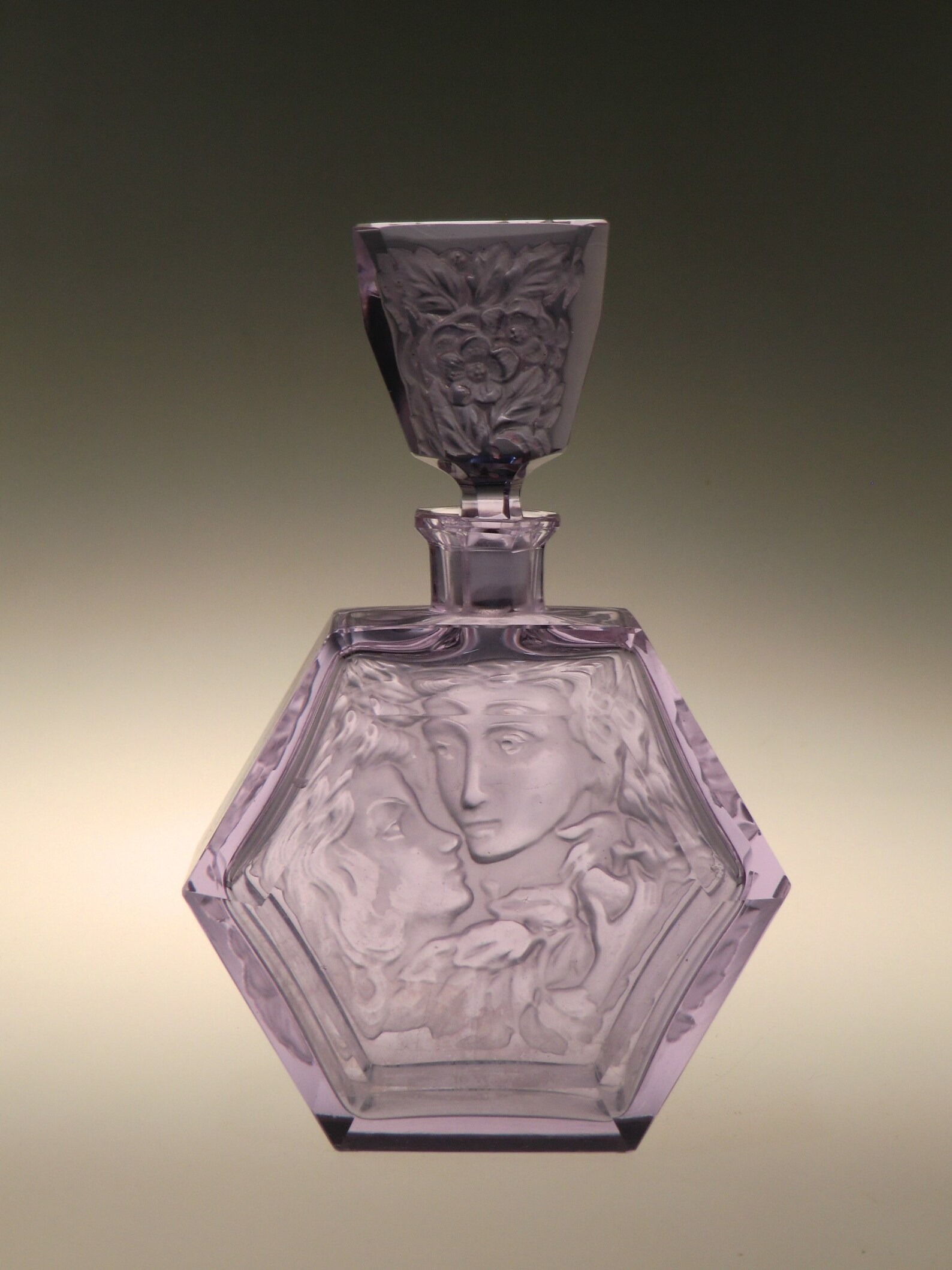 Bohemian Czech Art Deco Alexandrite Glass Perfume Bottle | Etsy