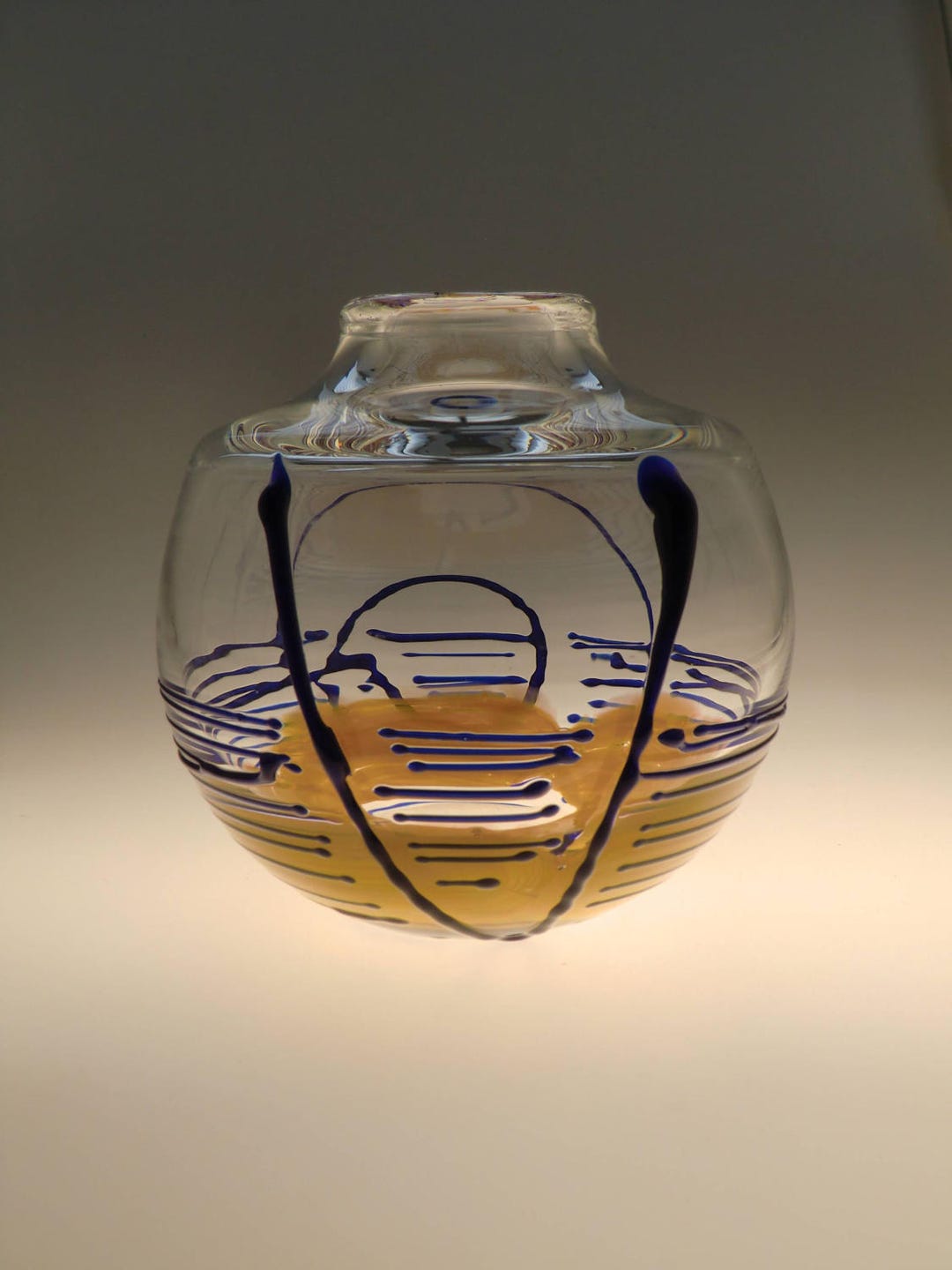 Czech Bohemian Art Glass Vase by Jiri Suhajek for Moser Karlovarske ...