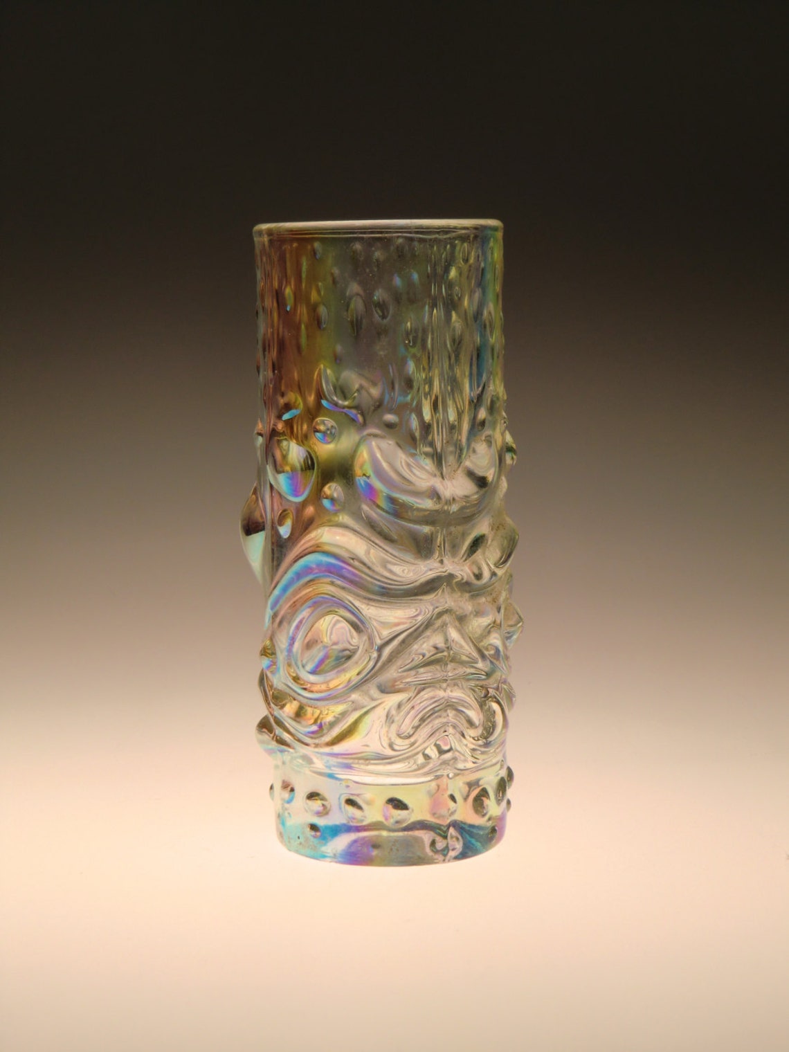 Czech Bohemian Sklo Union Art Glass Iridescent Vase by Frantisek Peceny ...
